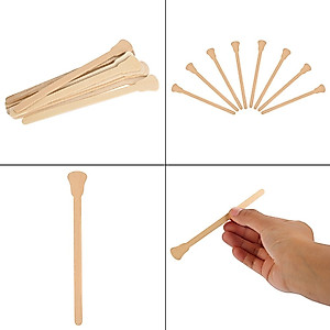 100pcs Disposable Wooden Waxing Spatulas Tongue Depressor Wax Applicator Sticks Facial Cream Spatulas Small Wood Craft Sticks for Waxing Body Hair Care
