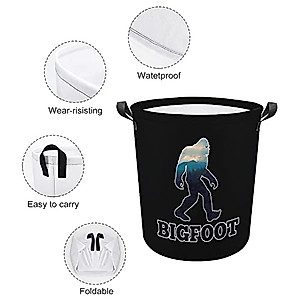 Bigfoot Foldable Laundry Basket Waterproof Hamper Storage Bin Bag with Handle 16.5"x 16.5"x 17"