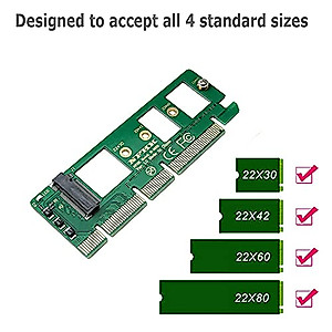 Acxico 1Pcs M.2 NGFF to Desktop PCIe x4 x8 x16 NVMe SATA Dual SSD PCI Express Adapter Card