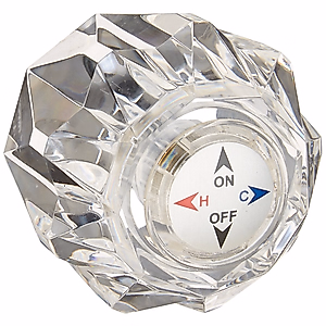 Delta Faucet Peerless RP41661 Classic, Single Clear Knob Handle Kit with Button, Screw, Connector and Set Screw, Other Finish