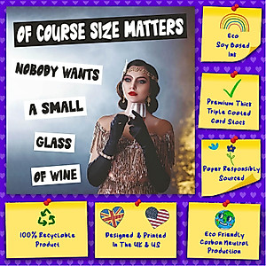 Cult Kitty - Size Matters - Rude Birthday Card for Women - Funny Birthday Card for Women - Humorous, Naughty Birthday Card for Her: Wife, Sister, Mom & Best Friend