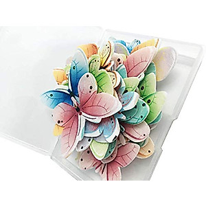 Set of 30 Edible Butterfly Cupcake Toppers Wedding Cake Birthday Party Food Decoration Mixed Size & Colou