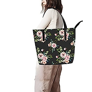 Fashion Tote Handbags Women's Soft Tote Shoulder Bag for Women Work Shopping Top Handle Satchel Bags, 15.8×4×15.4 inches,Flower Ball