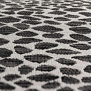 Jill Zarin Outdoor Collection Area Rug - Cape Town (7' 1" x 10' Rectangle, Black/ Ivory)