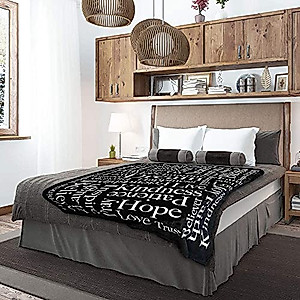Inspiring Messages (Black) Super Plush Blanket - 50x60 Soft Throw Blanket - Perfect for Cuddle Season & Holiday Gifts!