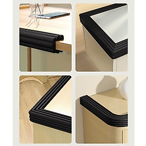 CUTE CUTE JUMP Baby Proofing Edge Guards 6.5ft Sharp Edge Protector for Baby, Baby Proof Corners and Edges with 3M Adhesive Glue Pre-Taped, for Table, Desk, Fireplace, Furniture(Black)