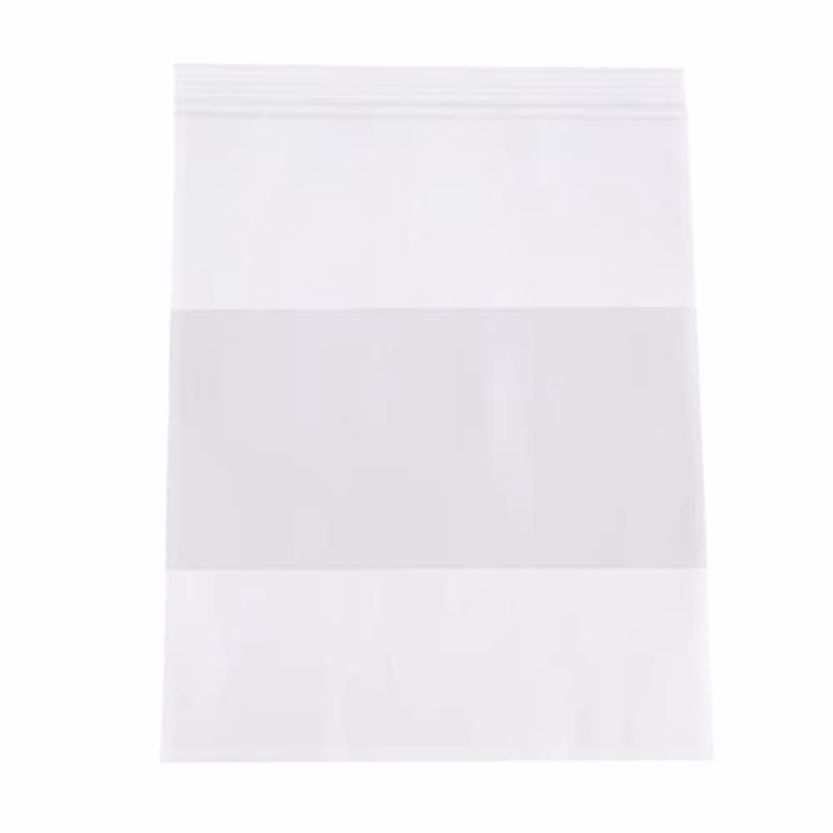 Zipper Bags with White Block 2 Mil 8" x 10" Baggies for Jewelry Clear Pack of 4000