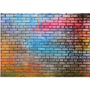 LTLYH 7x5ft Colorful Brick Wall Photo Backdrop Baby Birthday Wedding Party Photography Background Decor Studio Photo Booth A081…
