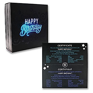 2022-17.5 g Cameroonian Proof Silver Happy Birthday Colored Coin in Contemporary Latex Case with Certificate of Authenticity 500 CFA Francs Seller Proof