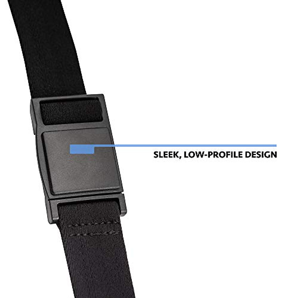 FLYT Solo Belt - Minimalist Web Nylon Belt with Quick-Release Magnetic Plastic Buckle, TSA Friendly