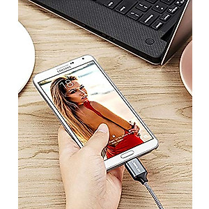 JSAUX [3.3FT+6.6FT] Micro USB 3.0 Cable, USB A Male to Micro B Cable 2 Pack External Hard Drive Cable Nylon Braided Cord for Samsung S5/Note 3, Camera, Toshiba, Seagate Hard Drive, WD Hard Drive-Grey