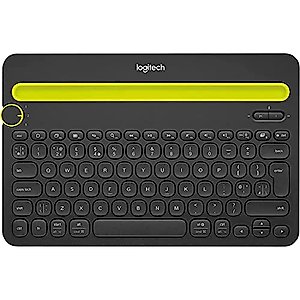 Logitech Bluetooth Multi-Device Keyboard K480 for Computers. Tablets and Smartphones. Black, Compact, Dial and Switch, Spill-Resistant Keyboard - 920-006342 (Renewed)