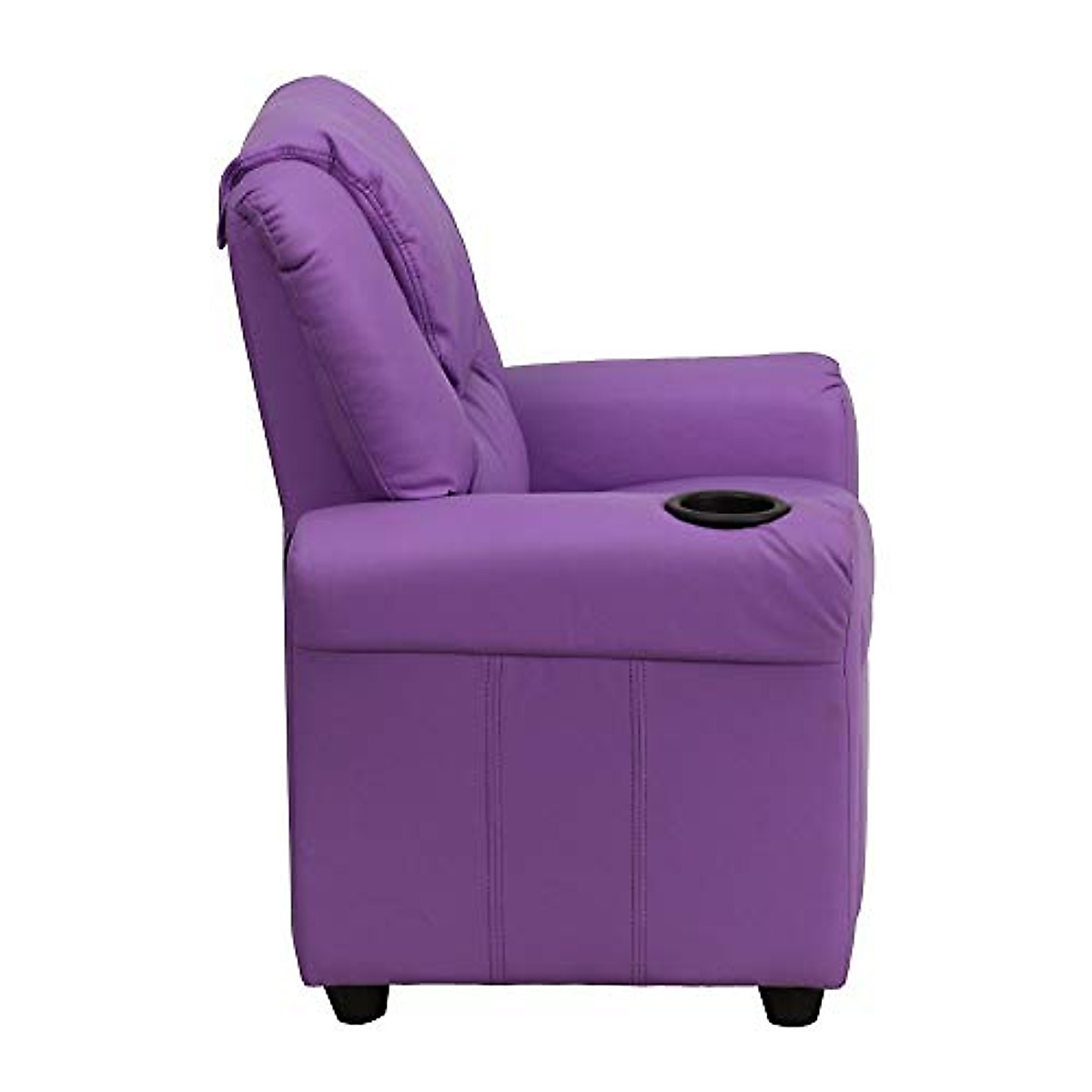 Flash Furniture Vana Contemporary Lavender Vinyl Kids Recliner with Cup Holder and Headrest