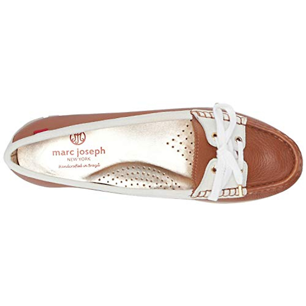 MARC JOSEPH NEW YORK Women's Golf Leather Made in Brazil Liberty Performance Fashion Shoe Moccasin, tan Grainy, 10 B(M) US