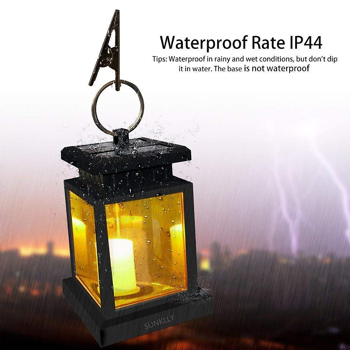 Solar Retro Hanging Lantern Outdoor Waterproof Decorative Chandelier with Fairy Lights for Garden, Terrace, Lawn, Umbrella, Terrace, Tree, Road (Warm White, 4 Pack)