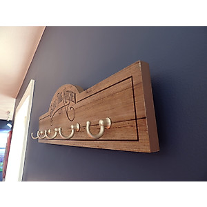 Cathedral Art Abbey & CA Gift Bless This Kitchen Wall Utensil Holder W/5 Hooks, One Size, Multi