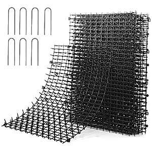 Pomeat 10 PCS Scat Mat for Cats Indoor, 16" x 12" Cat Scat Mat with Spikes Sprickle, Digging Deterrent for Dogs, Outdoor for Garden and Fence, Cat Deterrent with 7 Staples