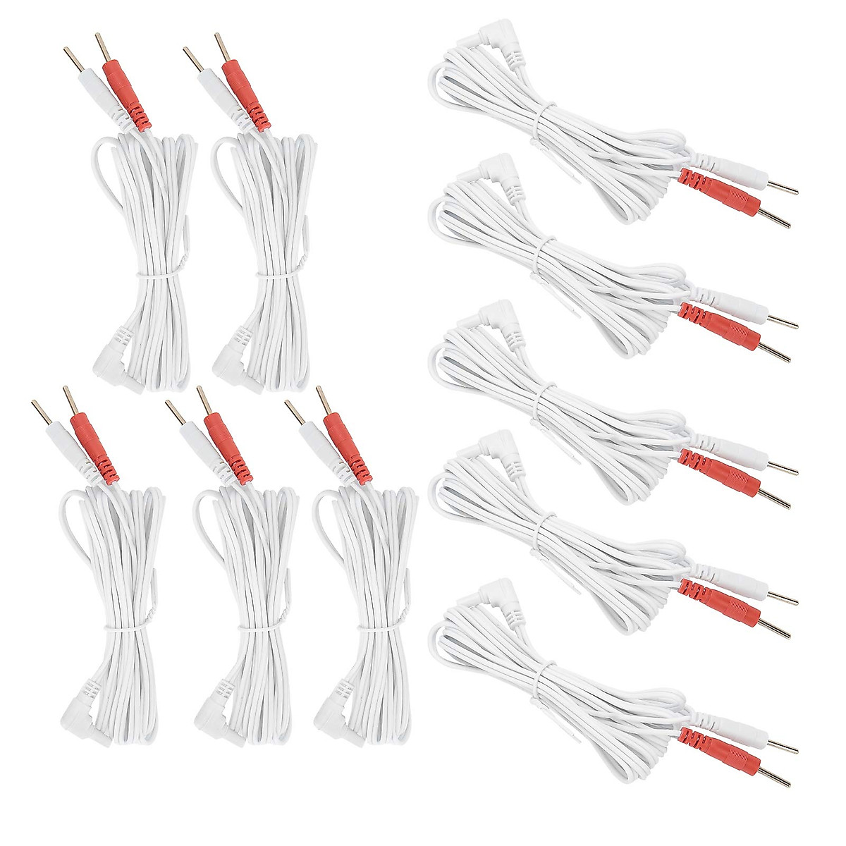 Sonew 10pcs TENS Wire Cable, 2.35mm 1.8m 2?in?1 Pin Type Electrode Lead Wires Cable for TENS Unit Physiotherapy Machine