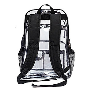 Enkrio Transparent bags Clear Backpack Heavy Duty See Through Backpack Stadium Approved Daypacks for Work Travel