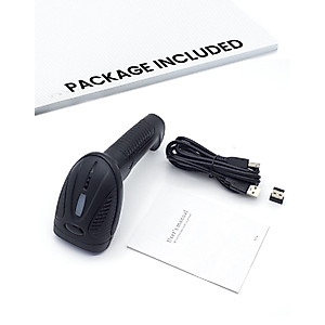 Xyllayeo Wireless Bluetooth Barcode Scanner: 3-in-1 Hand Scanners - Rechargeable 1D and 2D Scanning Gun Portable for Inventory Management - Handheld Cordless USB 1D QR Code Reader for POS System