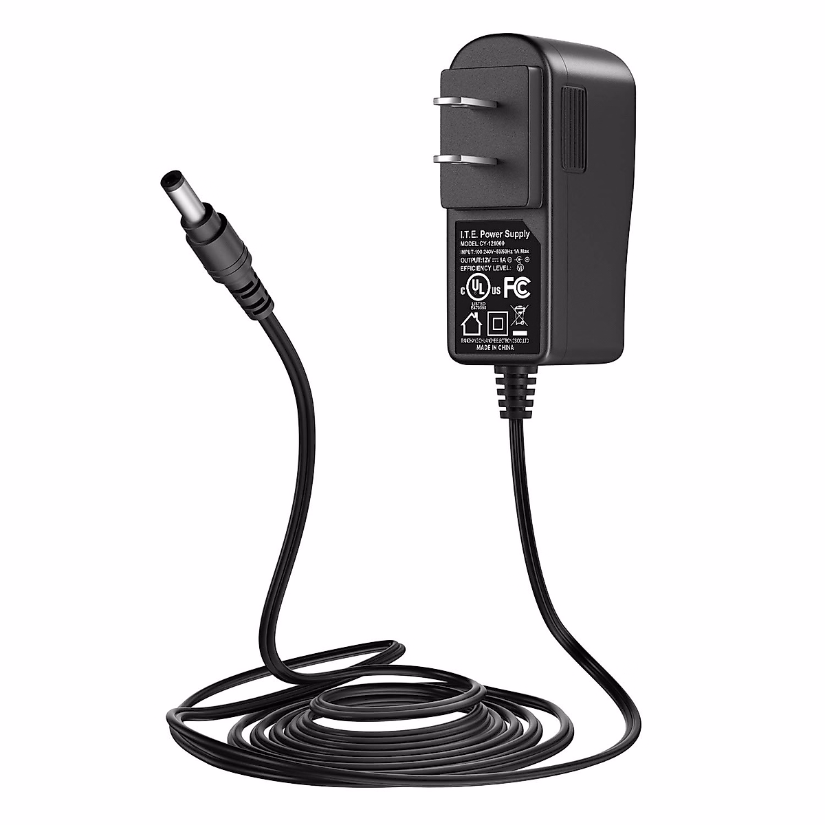 ZOSI 3ft AC 100-240V to DC 12V 1A 1000mAvPower Supply Adapter for CCTV Security Surveillance Camera DVR NVR System, LED Strip, Wireless Router, Switch and More