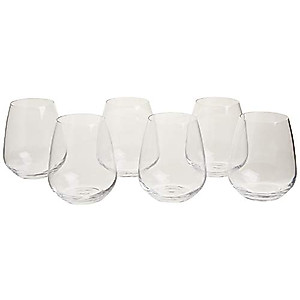 Luigi Bormioli Atelier Stemless Cabernet Wine Glass 23-1/4-Ounce, Set of 6