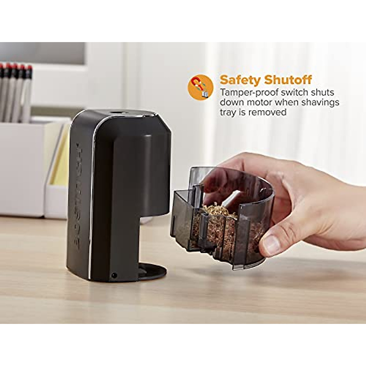 Bostitch Vertical Electric Pencil Sharpener, Powerful Stall-Free Motor, Prevents Over-Sharpening, Black (EPS5V-BLK)