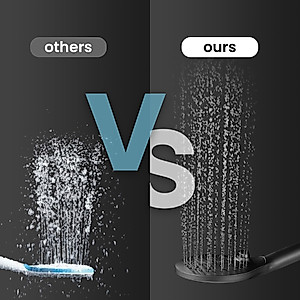 KPW Handheld Shower Head with 59" PVC Hose Matte Black Detachable Shower Head Adjustable Bracket High Pressure Handheld Shower Head RV Shower Head