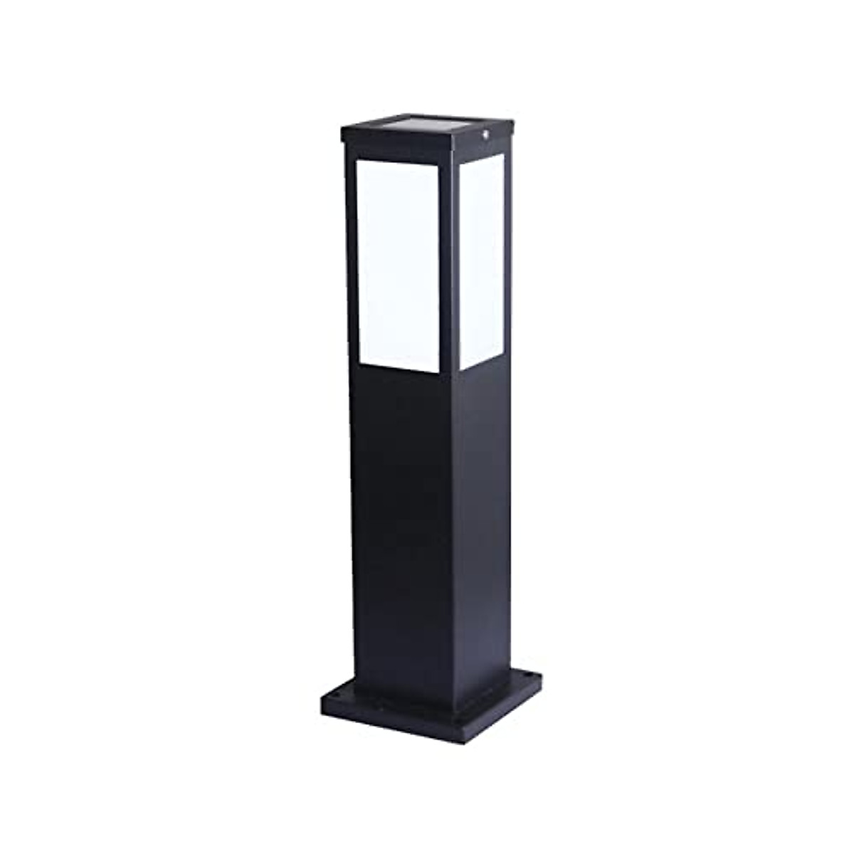 CZLZY Solar LED Pillar Lamp Outdoor Waterproof Post Light Simple Modern Iron Rectangle Column Light Villa Garden Lighting Fixture Garden Lawn Light Road Light Pedestal Light