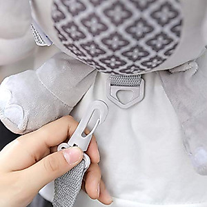 Berhapy 2 in 1 Gray Elephant Toddler Safety Harness Backpack Children's Walking Leash Strap Baby Leash for 1-3 Years Old Kid Leash for Boys and Girls