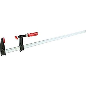 BESSEY Light Duty Tradesman's Bar Clamp - 2.5x36 In - TGJ2.536 - Woodworking Clamps with Wooden Handle, Ideal for Home Improvement & Workbench Projects, carpentry and Cabinetry, Black & Red