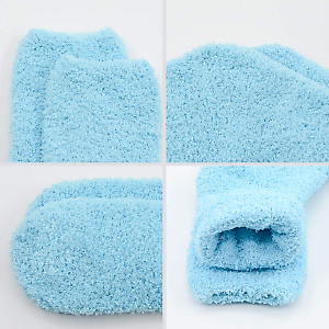 Zando Womens Winter Warm Fuzzy Fluffy Socks Casual Super Soft Crew Sock Microfiber Thick Home Sock Cozy Plush Slipper Sock 5 Pairs Vintage Solid One Size