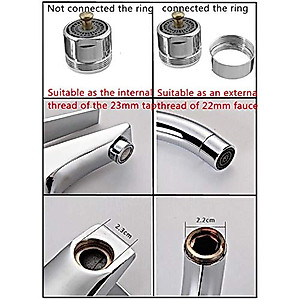 JUSTDOLIFE Water Saving Aerator Touch Control Faucet Nozzle Faucet Aerator For Kitchen (Silver)