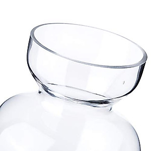 Diamond Star Set of 3 Clear Glass Apothecary Jars Elegant Storage Jar, Decorative Wedding Candy Organizer Canisters Home Decor Centerpieces (H: 9", 12.5", 14")