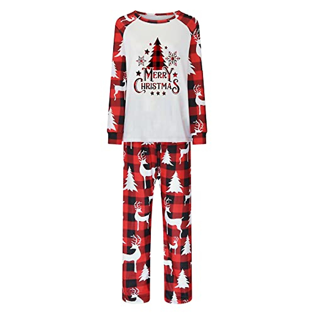 Christmas Pajamas for Family Matching Sets Xmas Matching Pjs Adults Lounge Holiday Home Xmas Adorable Sleepwear Set White