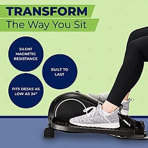 DeskCycle Ellipse Under Desk Elliptical Machine - Get Fit While You Work with Our Compact Mini Seated Elliptical Machine - Burn Calories, Boost Energy, Tone Muscles, and Increase Productivity
