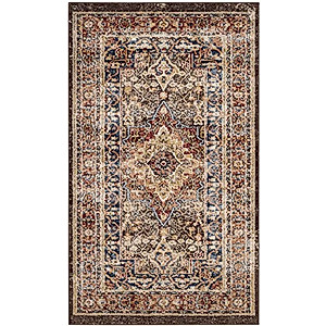 SAFAVIEH Bijar Collection 2'3" x 4' Brown / Rust BIJ652D Traditional Oriental Distressed Non-Shedding Living Room Bedroom Accent Rug