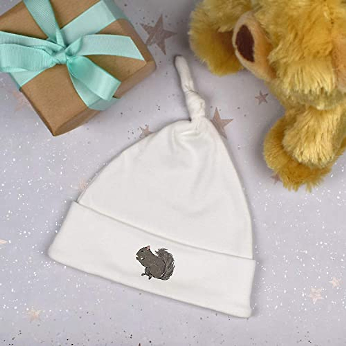 'Squirrel Eating Acorn' Baby Beanie Hat (BH00020194)