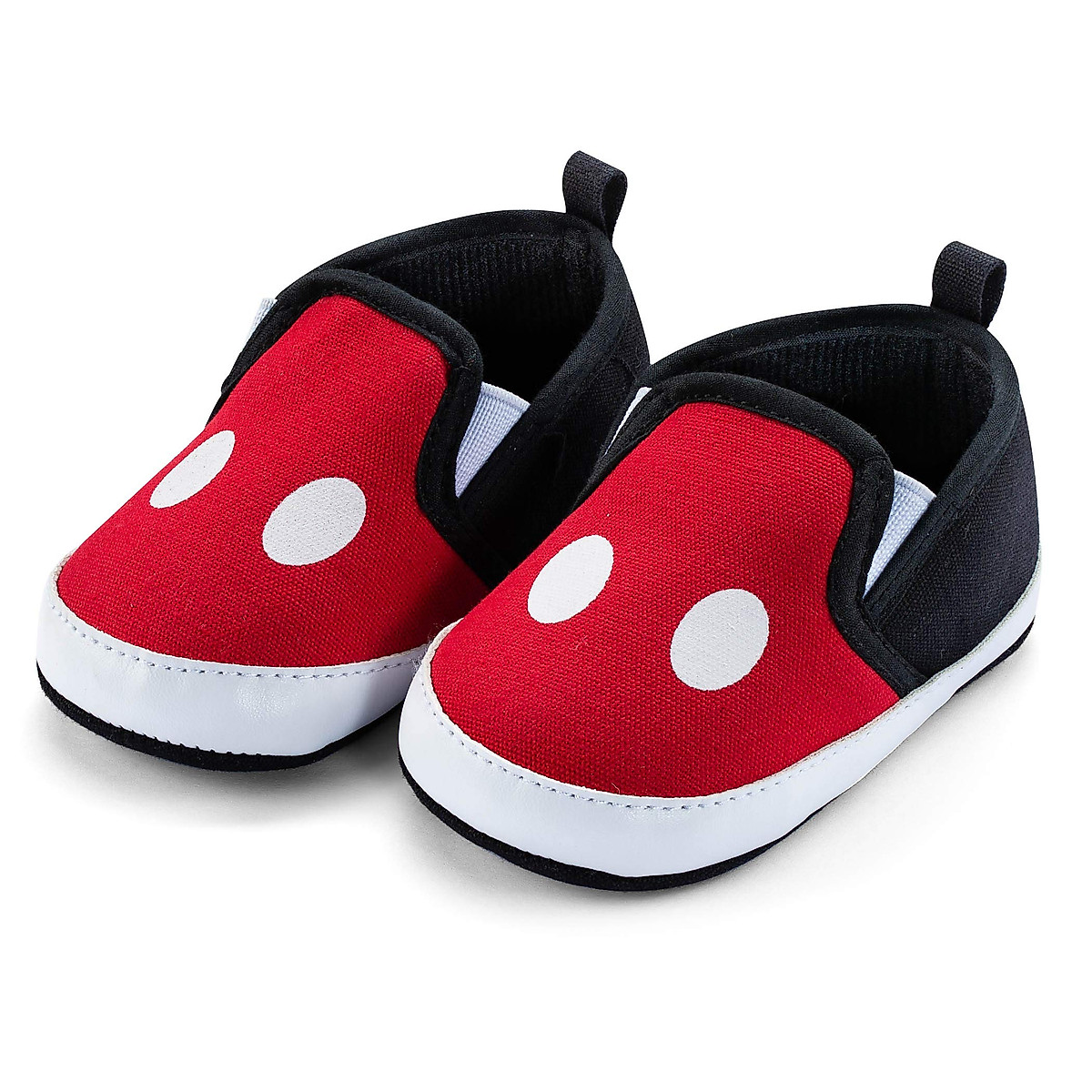 Disney Mickey Mouse Red and Black Infant Shoes (Red and Black, 12_Months)