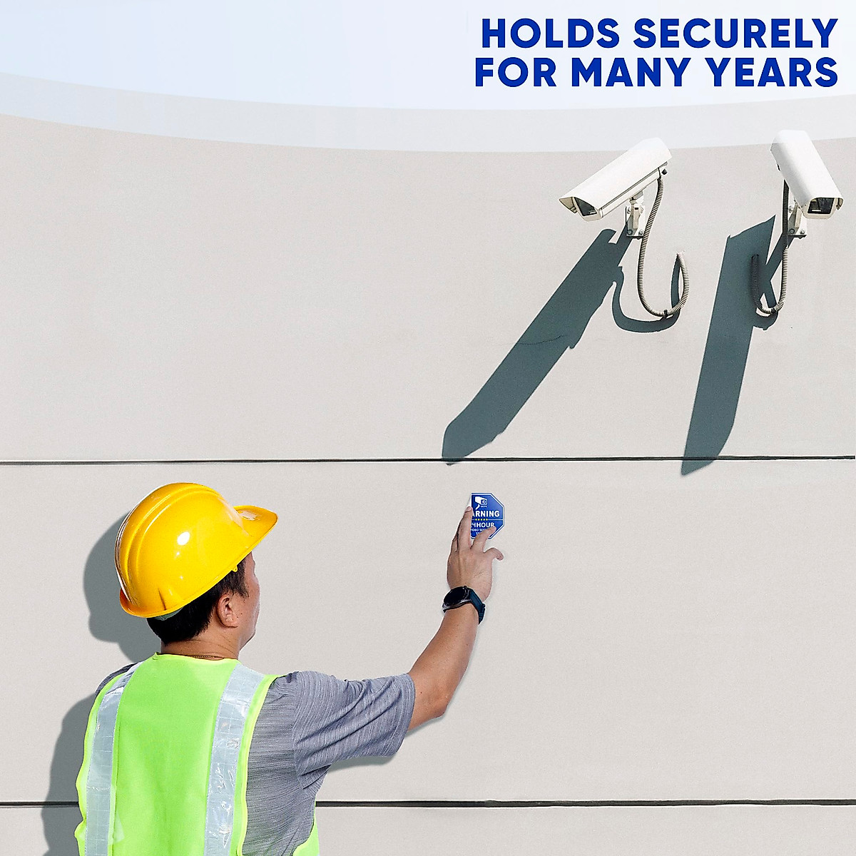 CCTV Outdoor Video Camera Security Stickers - 6Pcs CCTV Camera Video Security Camera in Use Sign Outdoor Video Surveillance Vinyl Sticker -24 Hours Warning Video Surveillance Window Security Signs