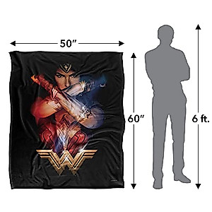 Wonder Woman Arms Crossed Silky Touch Super Soft Throw Blanket 50" x 60"
