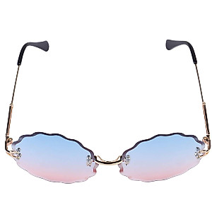 NUOBESTY 1pc Sunglasses Circle Glasses Fashion Glasses for Women Stylish Eyeglasses Circle Mirrored Hipster Round Glasses Stylish Glasses for Women Resin Decorate The Flowers Miss