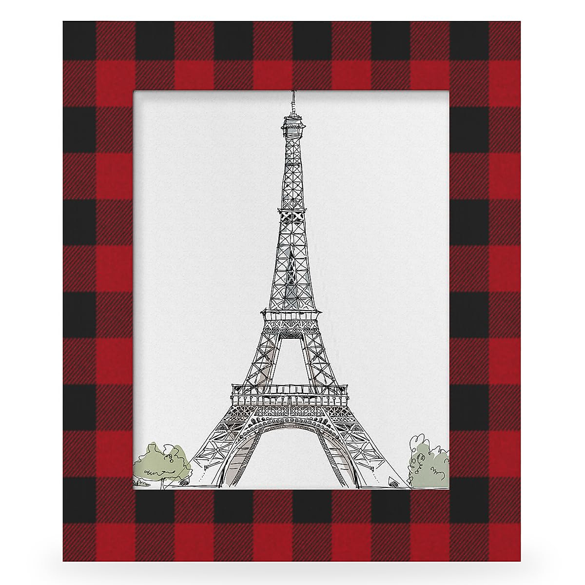 JXDXHCW 4x6 Picture Frame Red Buffalo Plaid Home Gallery Wall Tabletop Decor with Stand Hanging Hook for Photos Certificate Poster Collage Display-Checkered Pattern Frame