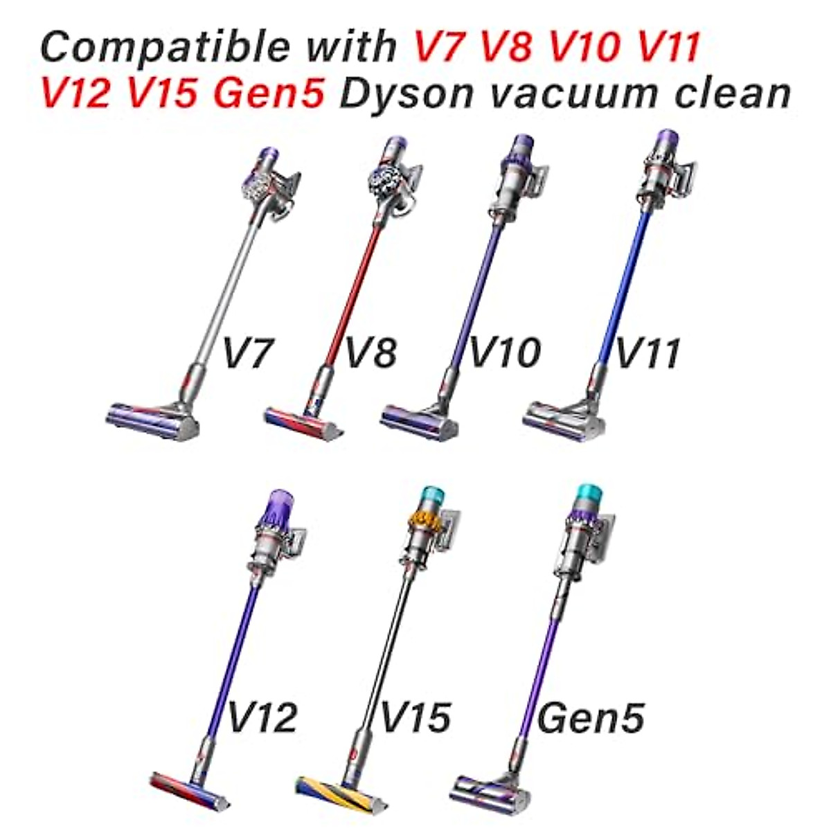 Quick Release Crevice Tool Nozzle Brush Accessory Replacement for Dyson Gen5 G5 V15 V12 V11 V10 V8 SV10 V7 SV11 Cordless Vacuum Cleaner