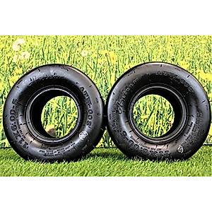 (Set of 2) 11x6.00-5 4 Ply Smooth Tread for Lawn & Garden Zero Turn Mower or Go-Kart