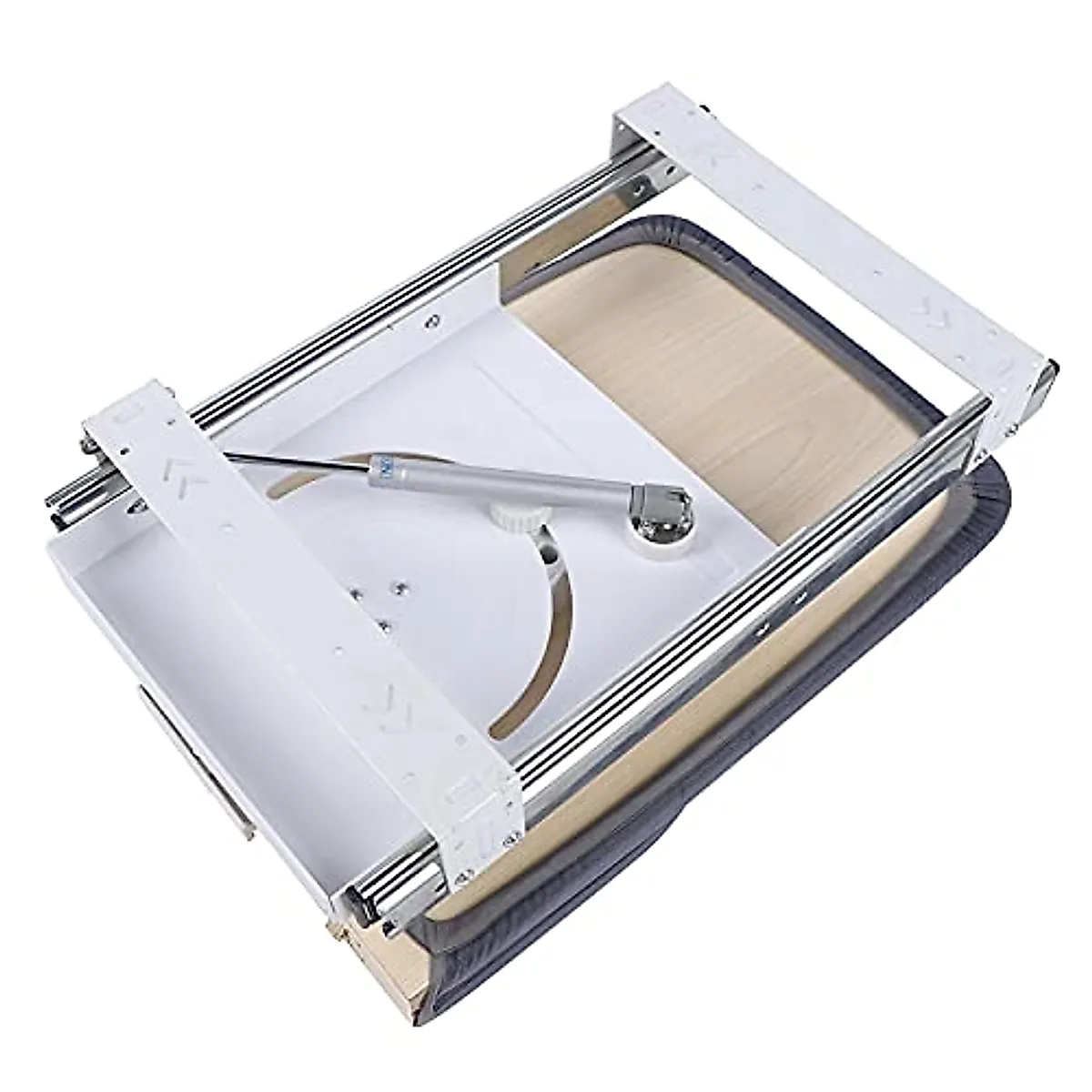 YIPONYT Ironing Board Retractable Ironing Board Closet Folding 180° Rotation Pull-Out Stow Away Easy to Install Gray