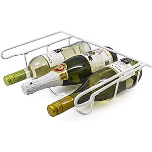 Sorbus® Fridge Wine Rack- Refrigerator Bottle Rack Holds 3 Bottles of Your Favorite Wine or Drink Universal Bottle Holder Will Fit Most Fridges
