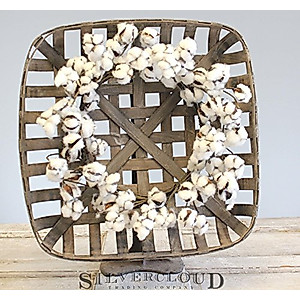 2 Piece Set of Tobacco Baskets, Farmhouse Decor, Med 21" Squares - Silvercloud Trading Co.