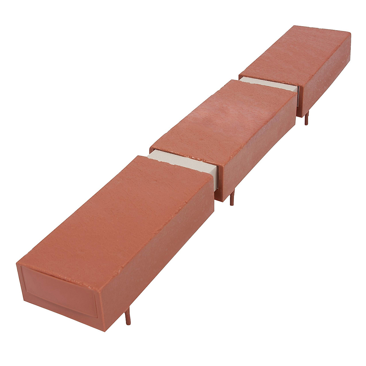 Argee RG825 Lets Edge It Decorative Plastic Brick Edging, no lights, 25 feet, Terra Cotta