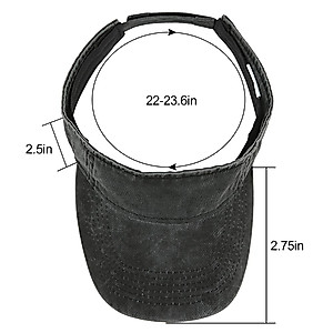 DOANNOTIUM Sport Sun Visor Hats Cotton Ball Caps Empty Top Baseball Sun Cap for Men Women Black